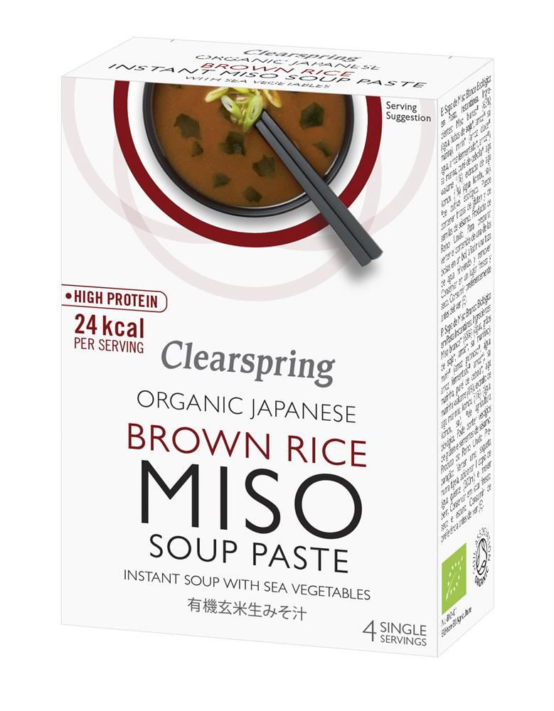 Clearspring Organic Japanese Brown Rice Instant Miso Soup - 4 Sachets ...