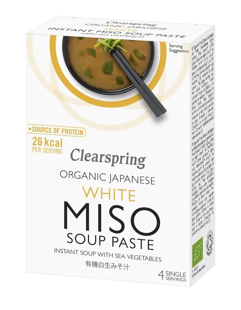 Clearspring Organic Japanese Instant White Miso Soup Paste - 4 Sachets ...