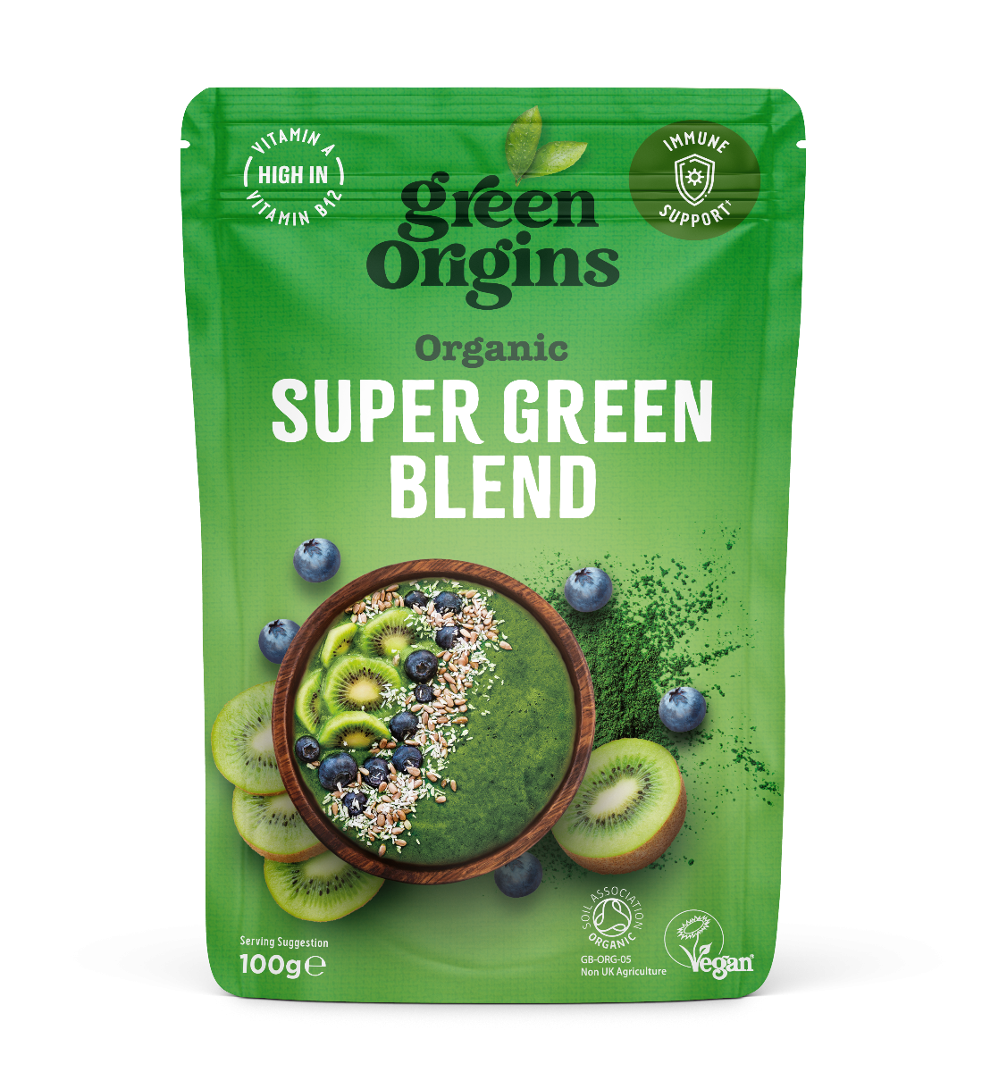 Green Origins Organic Super Green Blend - 100g | Blukoo