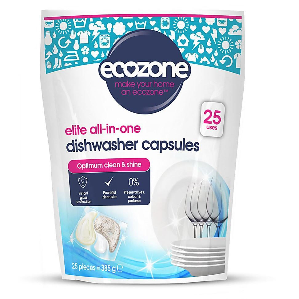 Ecozone Elite All-in-One Dishwasher Capsules 25 Capsules | Blukoo