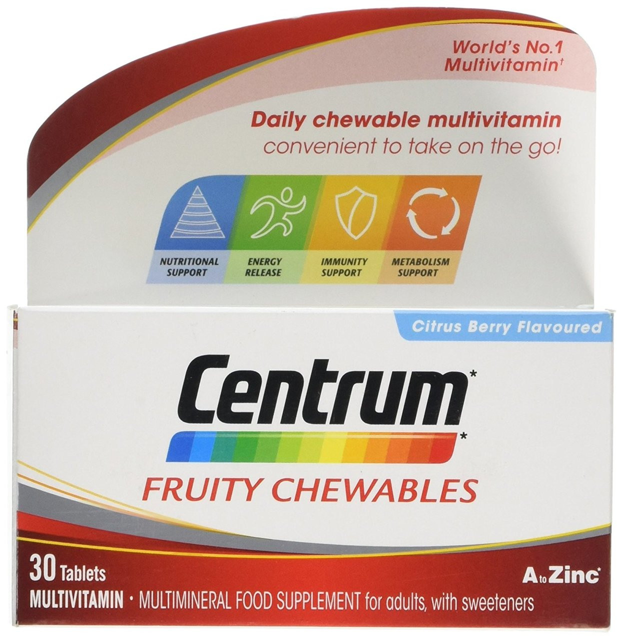 Centrum Fruity Chewables Multivitamin & Mineral - 30 Tablets | Blukoo