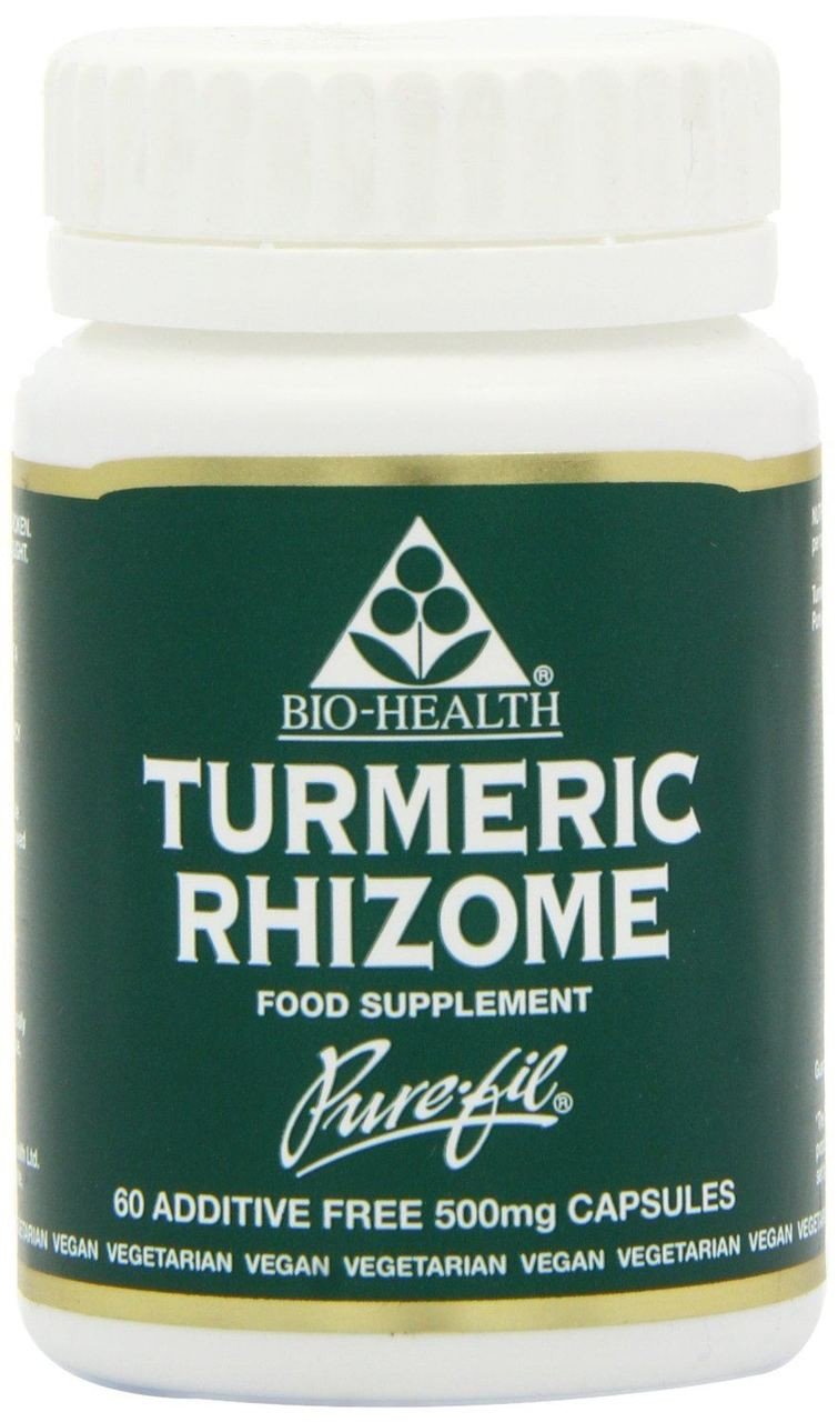 Bio Health Turmeric Rhizome - 60 Capsules | Blukoo