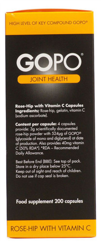 GoPo Joint Health Rosehip - 200 Capsules | Blukoo