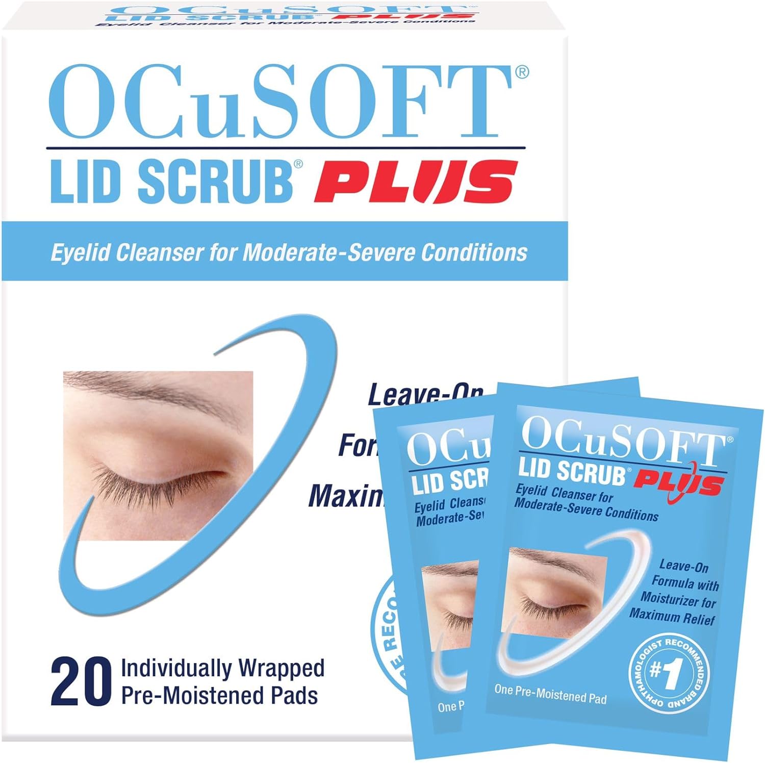 OCuSOFT Lid Scrub Plus Pre-Moistened Pads - 20 Pads l Blukoo