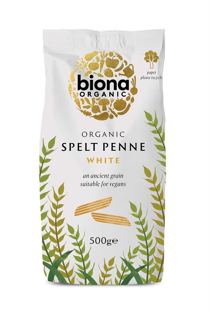 Biona Organic Spelt White Penne - 500g | Blukoo