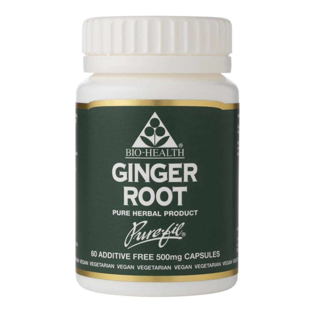 Bio Health Ginger Root 500mg - 60 Capsules | Blukoo