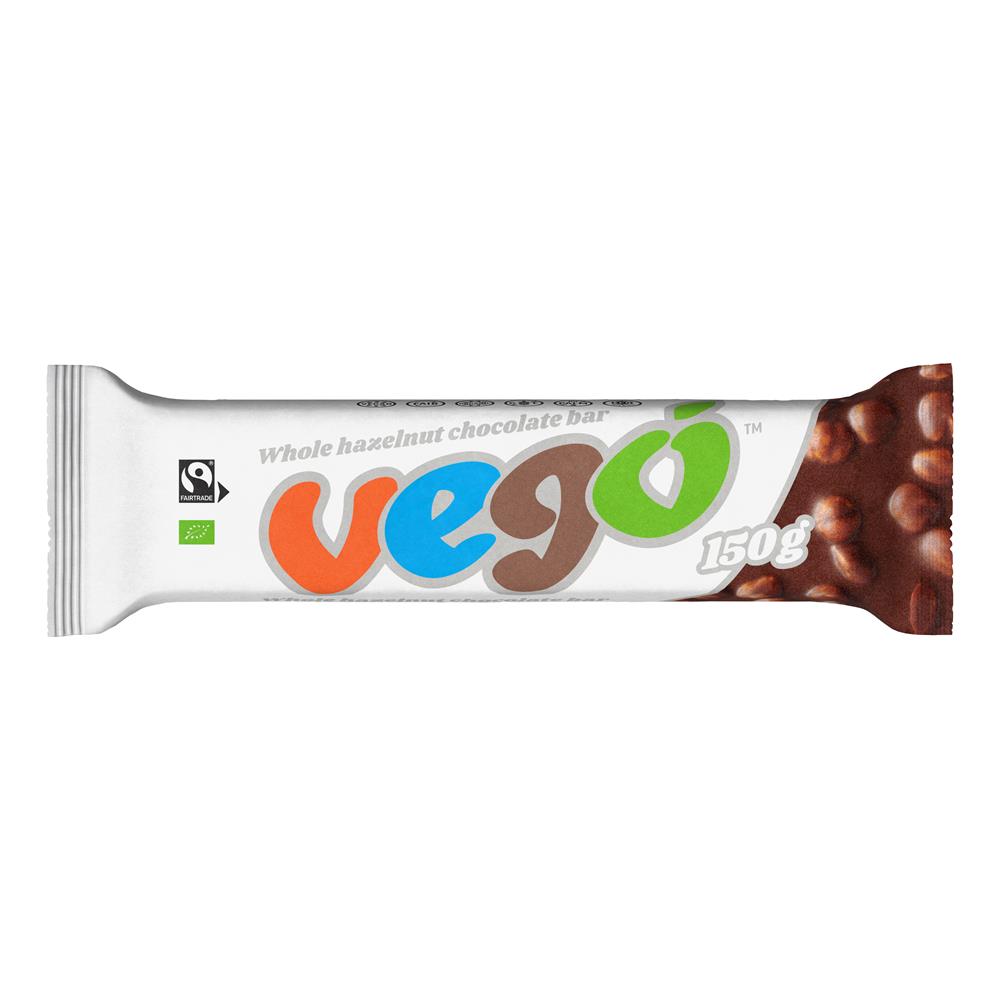 Vego ORGANIC Whole Hazelnut Chocolate Bar - 150g | Blukoo