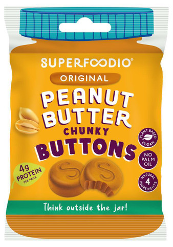 Superfoodio Original Peanut Butter Buttons - 20g (Pack of 15) | Blukoo