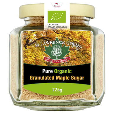 St Lawrence Gold Pure Organic Granulated Maple Sugar - 125g | Blukoo