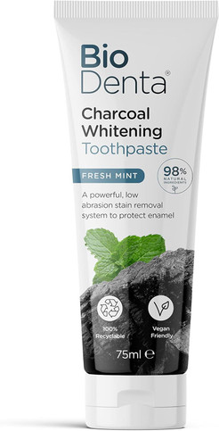 BioDenta Charcoal Whitening Toothpaste - 75ml | Blukoo