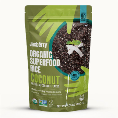 Jasberry Organic Superfood Rice with Coconut Flakes - 200g (Pack of 6 ...
