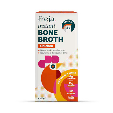 Freja Instant Chicken Bone Broth - 4x15g | Blukoo