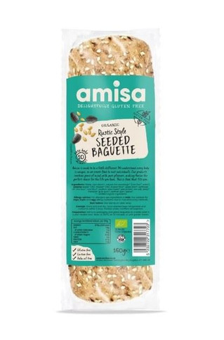 Amisa Organic Gluten Free Rustic Style Seeded Baguette 160g | Blukoo