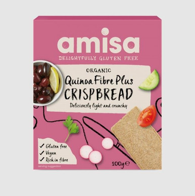 Amisa Gluten Free Quinoa Fibre Plus Crispbread Organic 100g | Blukoo