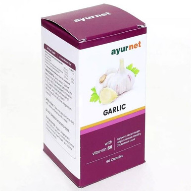 Ayurnet Garlic with Vitamin B6 60 Capsules | Blukoo