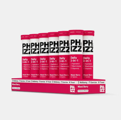 Phizz 3-in-1 Multivitamin Electrolyte Mixed Berry Pack of 12 20 Tabs ...
