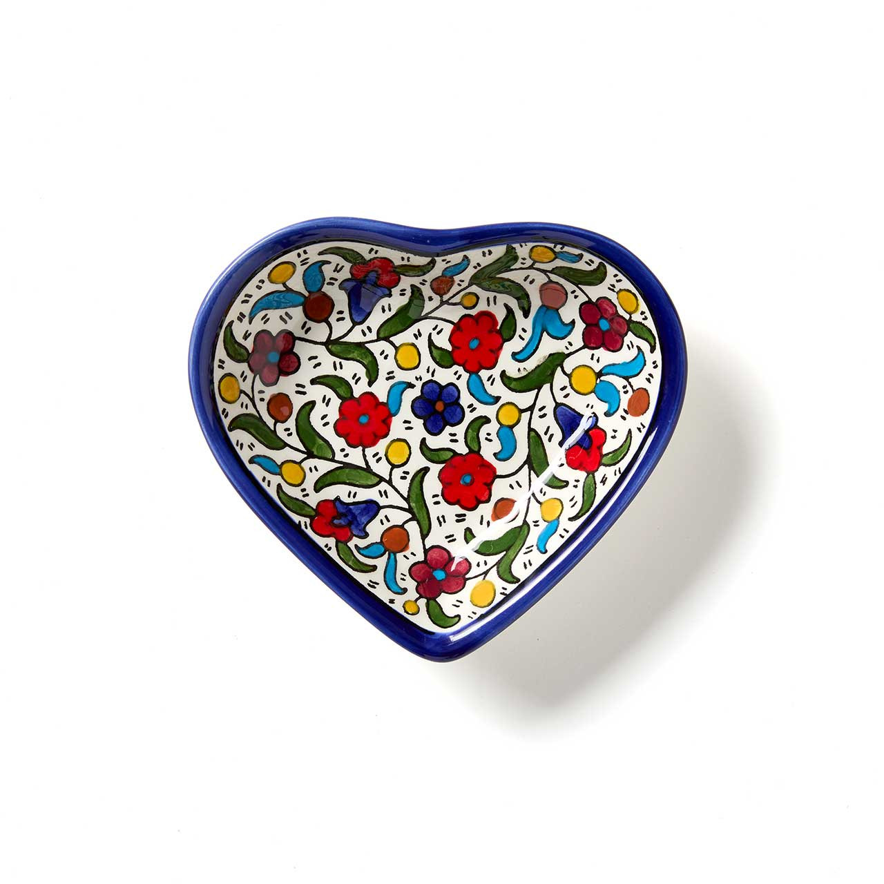 Blue West Bank Heart Trinket Dish | SERRV