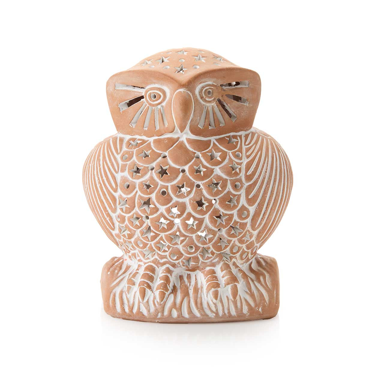 Terracotta Owl Lantern | SERRV Handmade Candle Lanterns