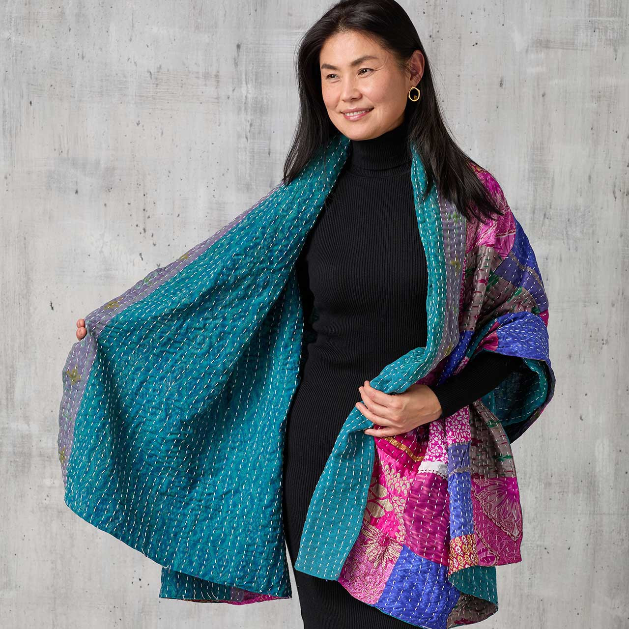SERRV Silk Sari Shawl | Upcycled Silk Wrap