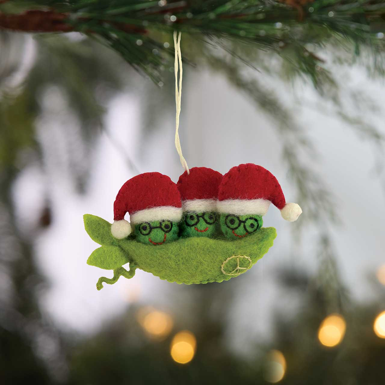 Felt Peas-in-a-Pod Ornament | Handmade Holiday Fun | SERRV