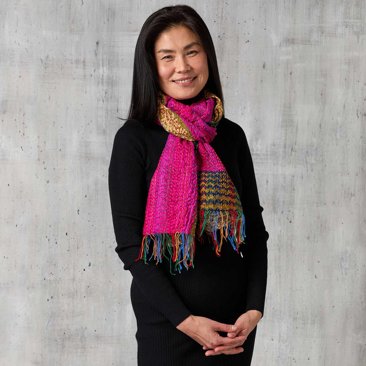 Upcycled Silk Sari Scarf | Upcycled Artisan Apparel