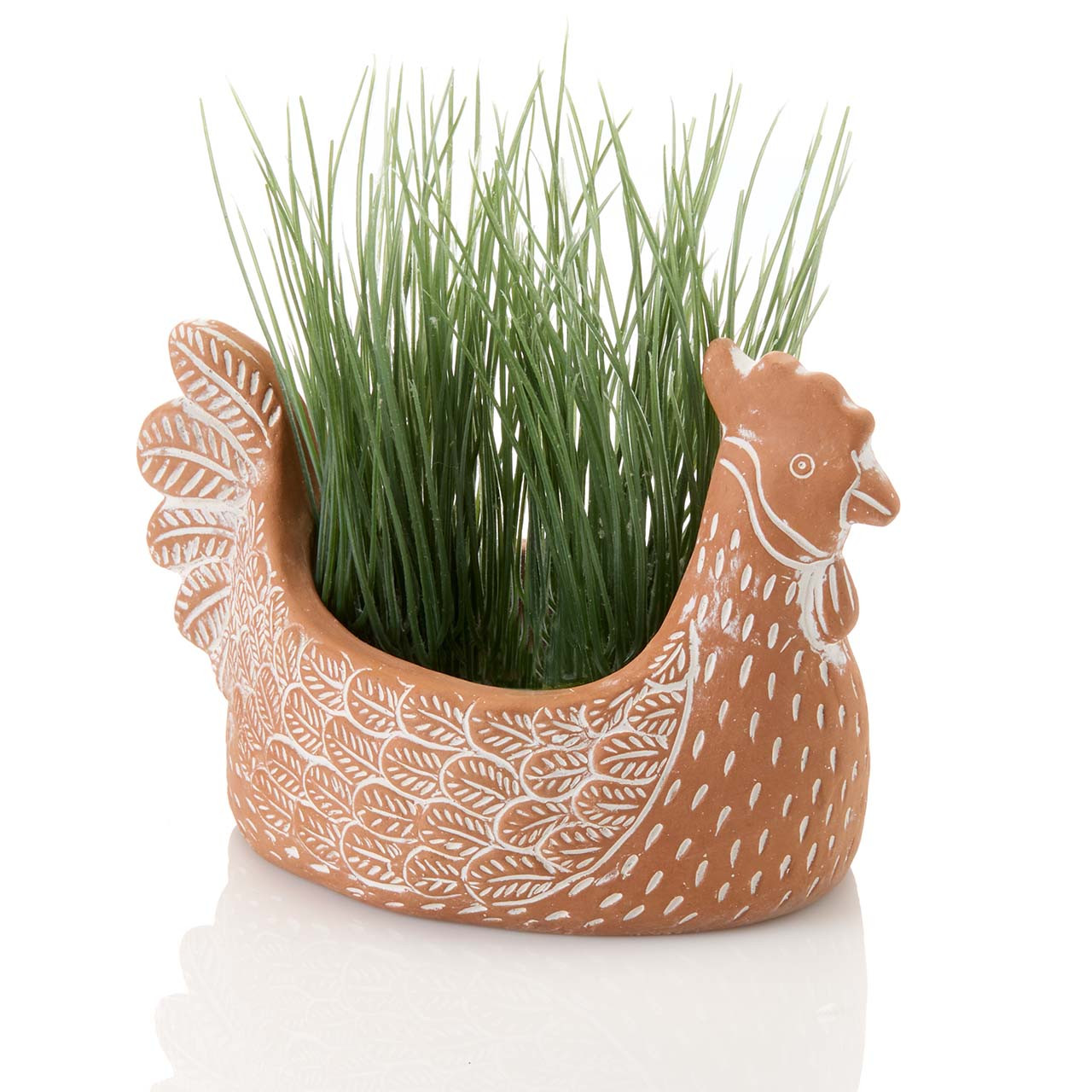 Chicken Terracotta Planter | Handmade Farmhouse Decor | SERRV