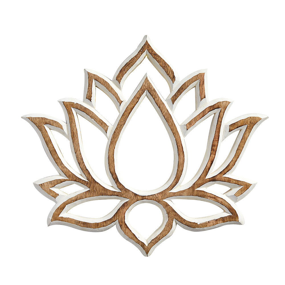 Natural Wall Art From India | Wooden Lotus Wall Art | SERRV