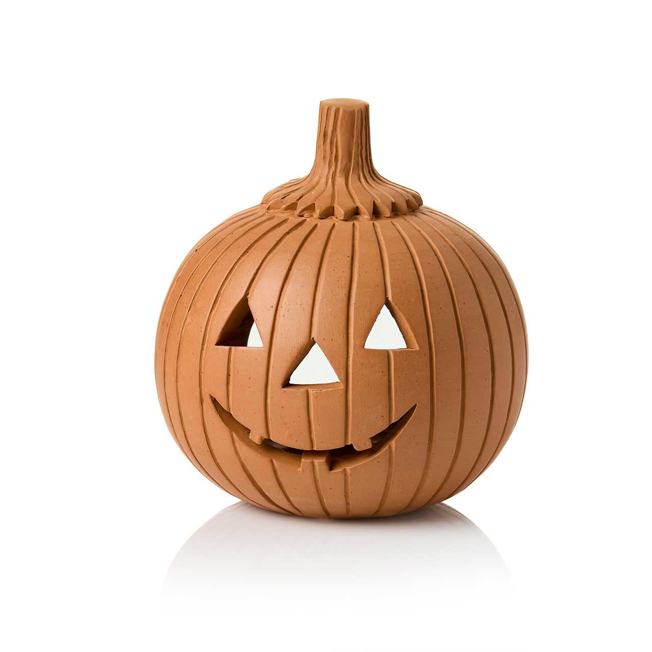 Handmade Halloween Decor | Terracotta Lighted Ghost Lantern | SERRV
