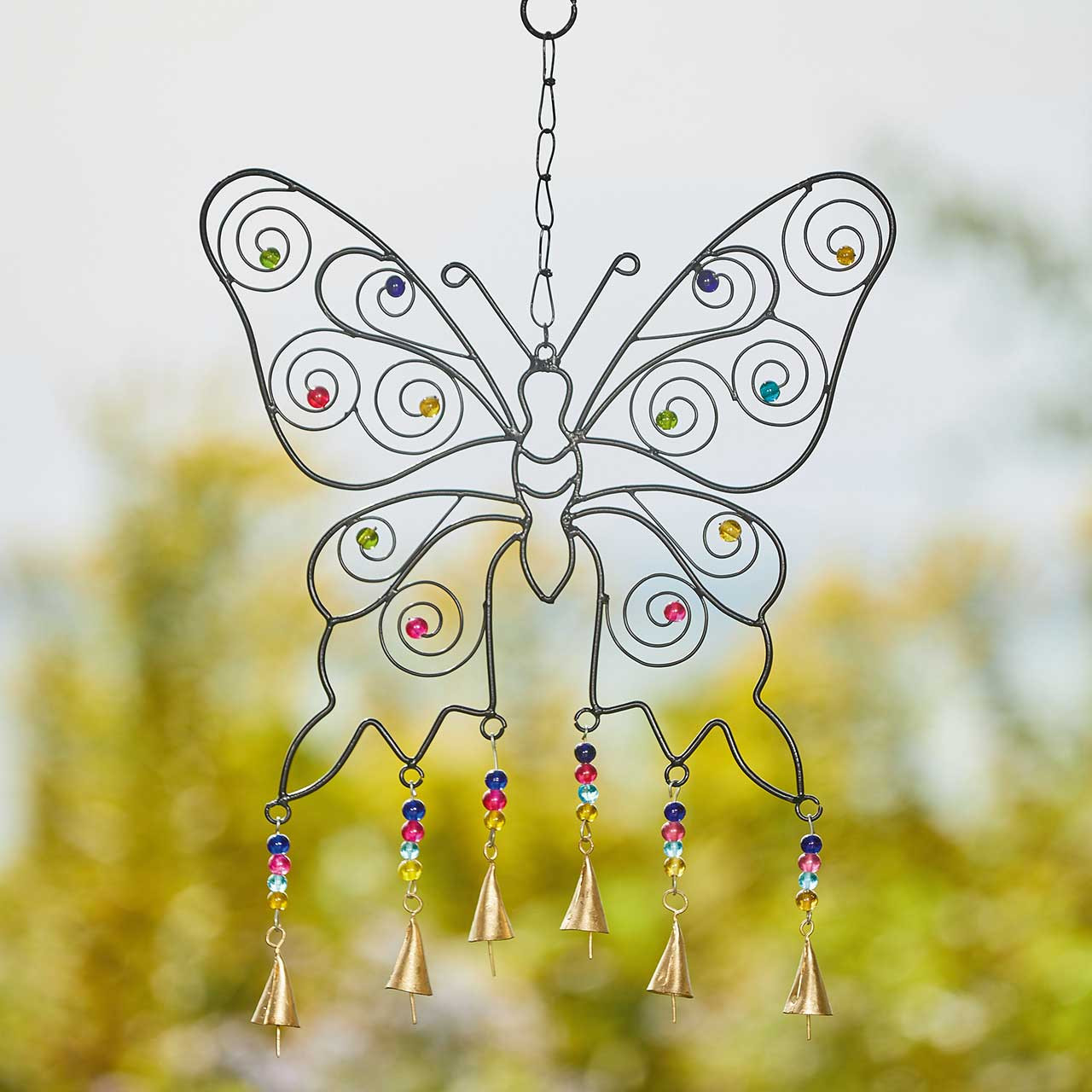 Butterfly Artisan Wind Chime With Glass Accents | SERRV