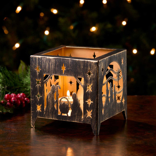 Handmade Nativity Scenes Metal Nativity Lantern Serrv