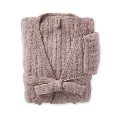 Handmade Women's Robe | Soft Rose Boucle Alpaca Robe | SERRV