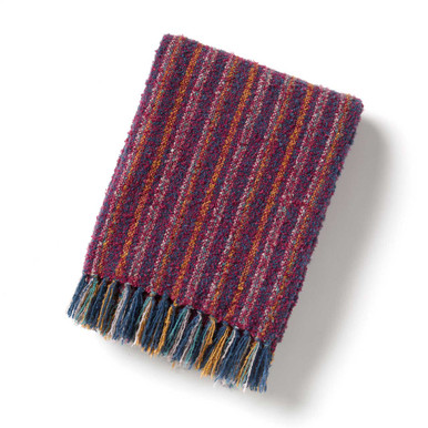 Cozy Boucle Throw Blanket | Jewel-Toned Decorative Throw