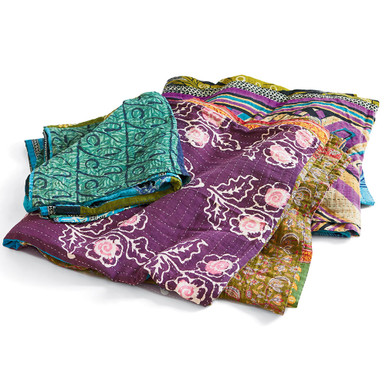 Cool Kantha Throw | Eco-Friendly Home Goods | Unique Throws | SERRV