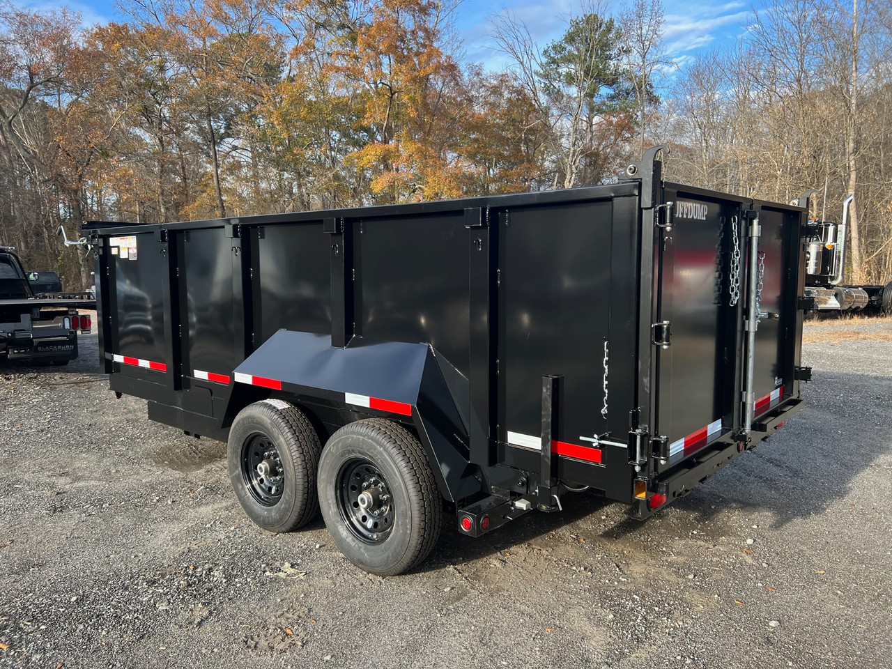 Tuff Dump 16' Dump Trailer - High Side black