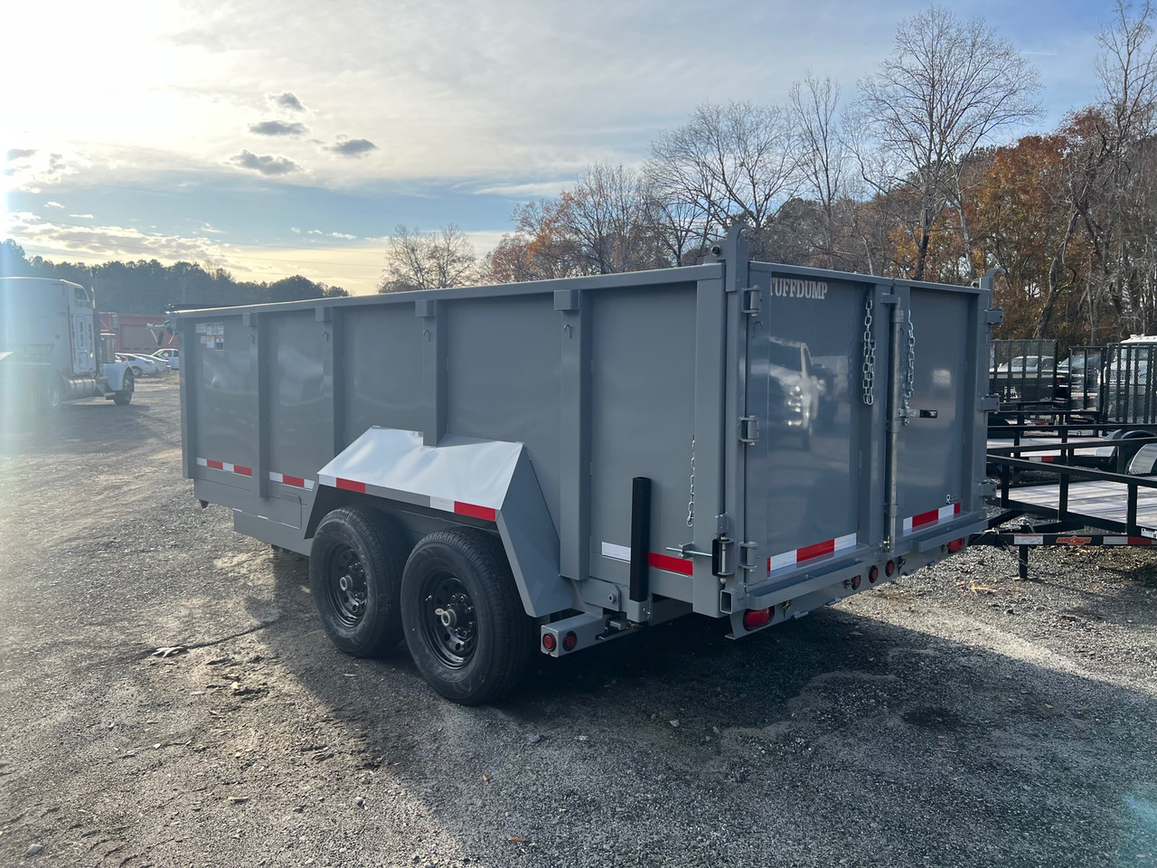 Tuff Dump 16' Dump Trailer - High Side grey