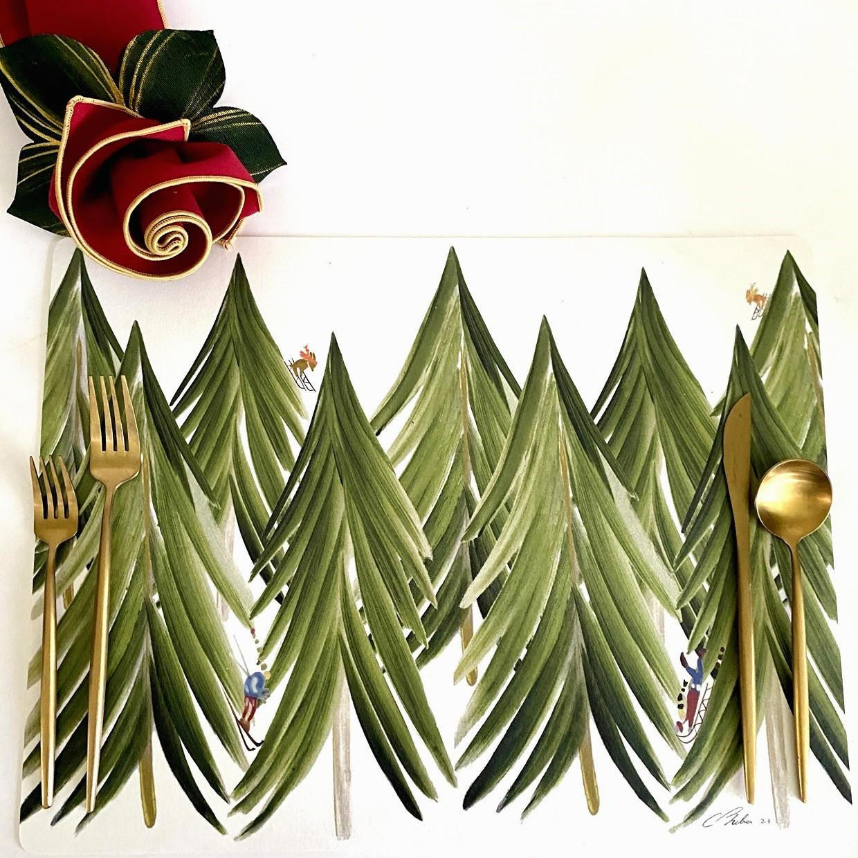 Winter Mountain Placemat – ARTPrints Placemats | Carole Shiber Designs