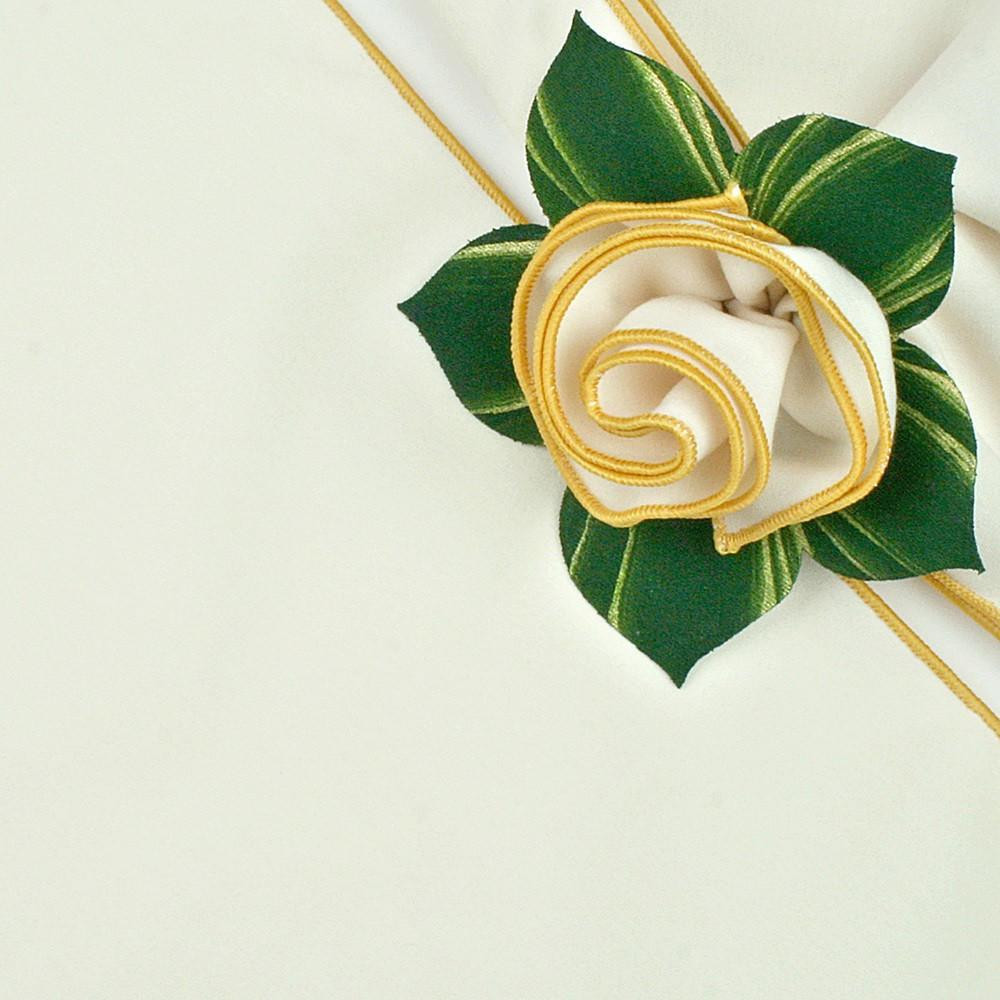 Ivory with Gold Trim Napkin | Carole Shiber Designs