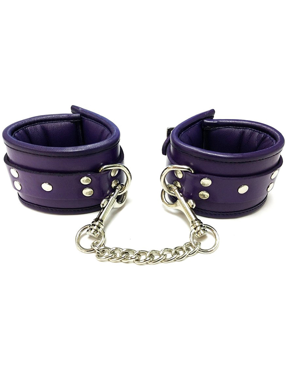 Rouge High Quality Leather Padded Ankle Cuffs For Bondage BDSM ...