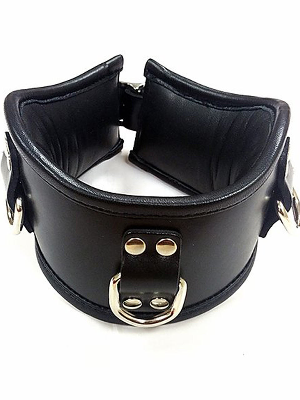 Rouge Padded Posture neck brace collar with 3 d rings for Bondage bdsm ...
