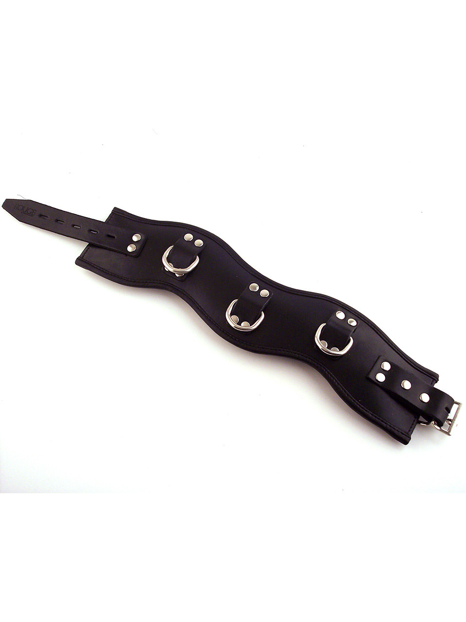 Rouge Padded Posture neck brace collar with 3 d rings for Bondage bdsm ...