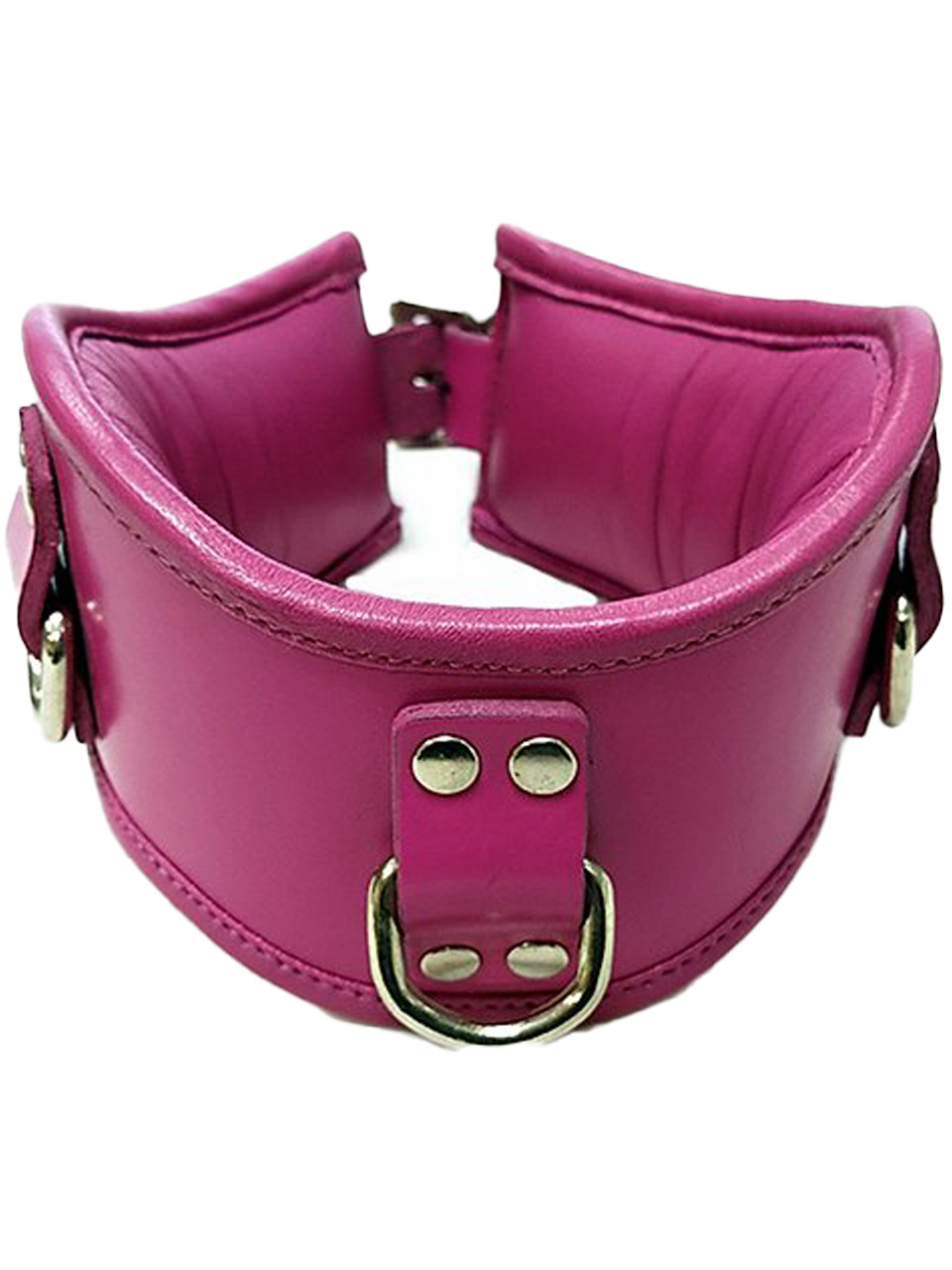 Rouge Padded Posture neck brace collar with 3 d rings for Bondage bdsm ...