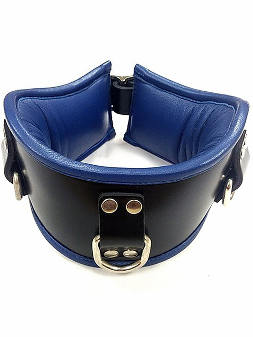 Rouge Padded Posture neck brace collar with 3 d rings for Bondage bdsm ...