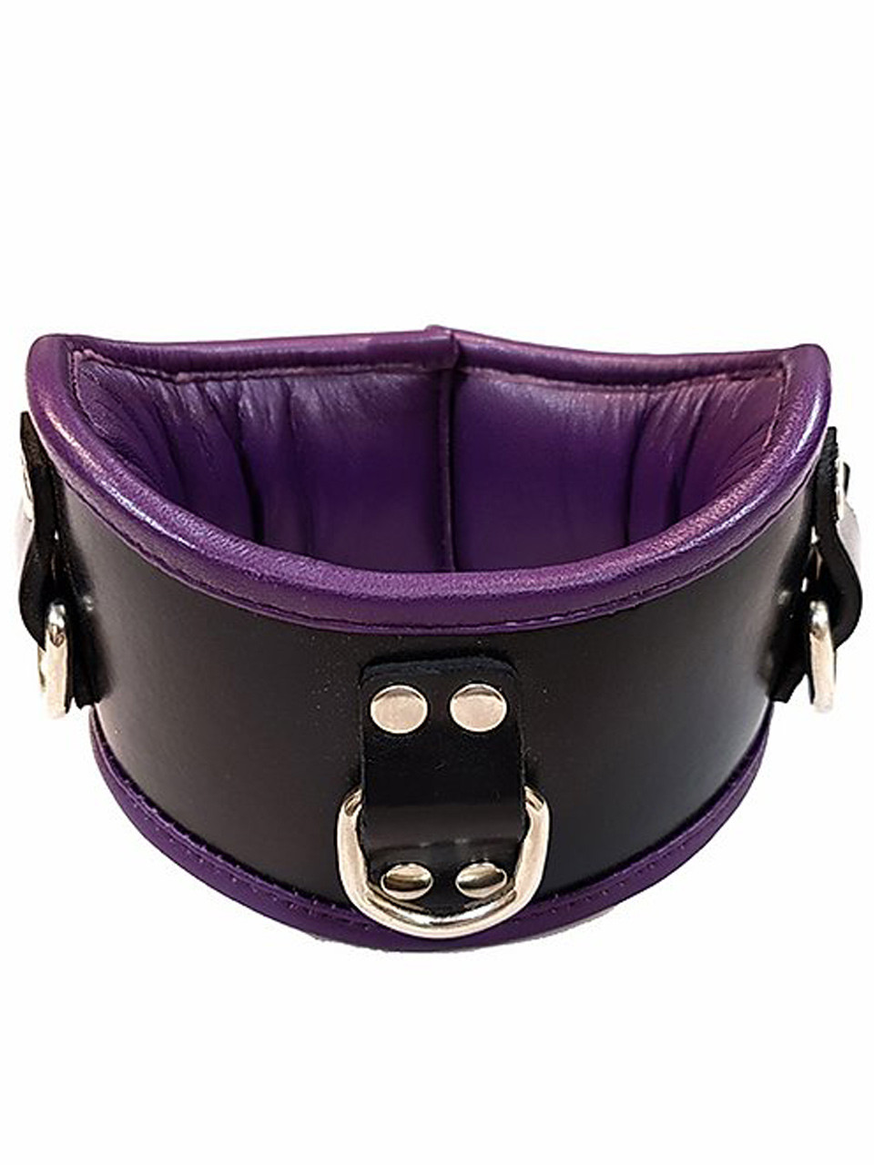Rouge Padded Posture neck brace collar with 3 d rings for Bondage bdsm ...