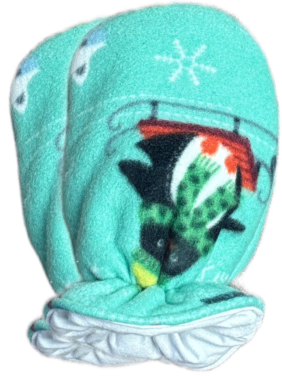 Cuddlz Mint Green Festive Penguin Pattern fleece ABDL Padded Adult Baby ...
