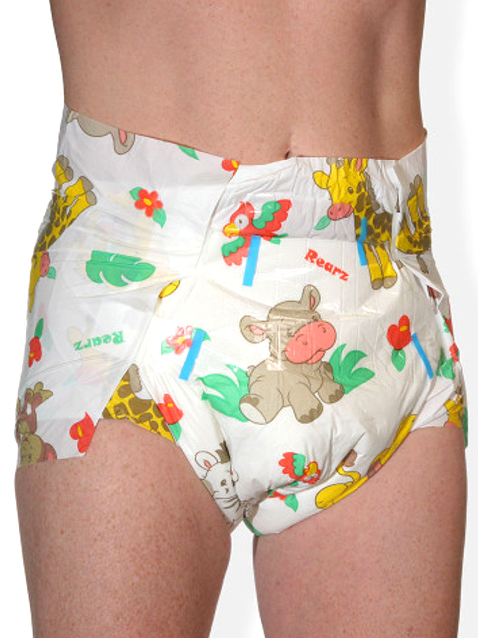 Rearz Safari Animal Print Size Medium Adult Baby Printed ABDL Diapers Nappies Nappy UK