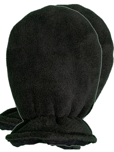 Cuddlz Plain Black Fleece ABDL Padded Adult Baby Mittens Locking ...