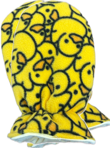 Cuddlz Yellow Duck Pattern fleece ABDL Padded Adult Baby Mittens With ...