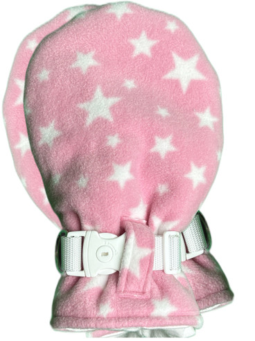 Cuddlz Pink Star Pattern fleece ABDL Padded Adult Baby Mittens With ...