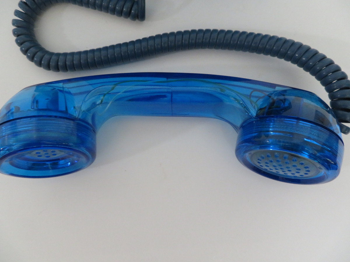 Vintage Clear Blue Western Electric 2500 Telephone works Collectors ...