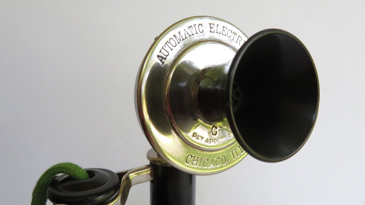 Stair Step candlestick telephone set with Mercedes dial and Stowger ...